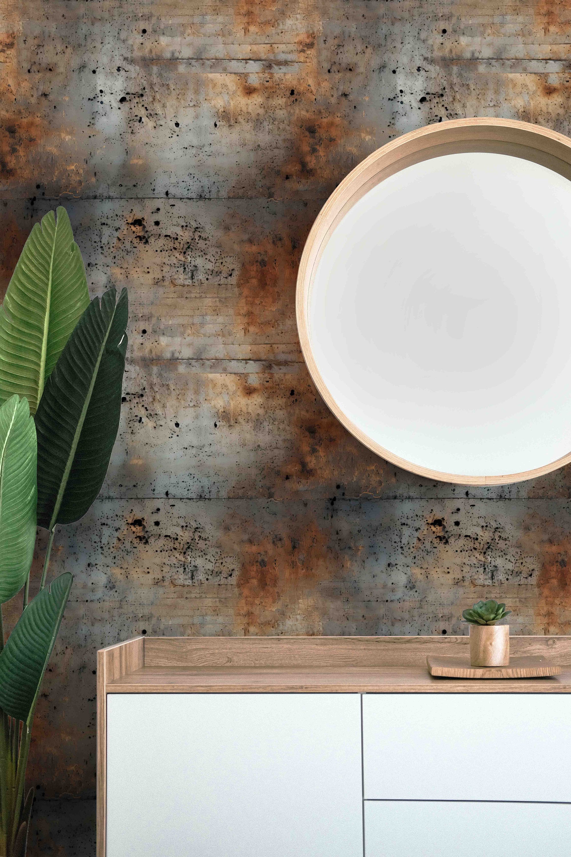 Wild West Wallpaper Rustic Metal Texture Look Removable Peel & Stick ...