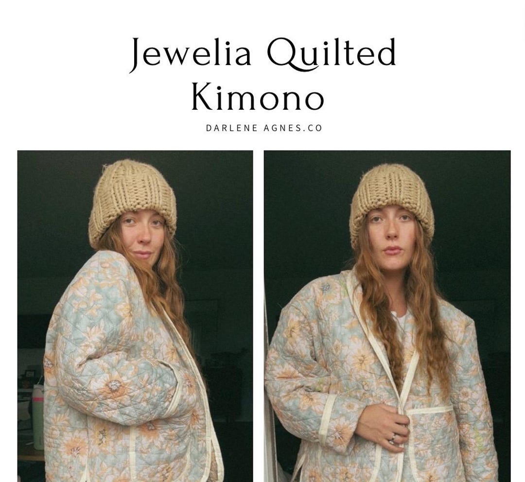Jewelia Quilted Kimono - Etsy