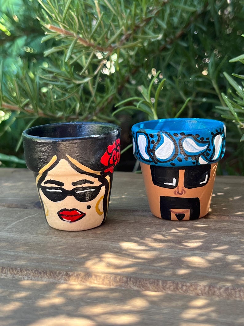 Chicano and Chicana Love Birds Planter Set for Indoor/outdoor Use - Etsy