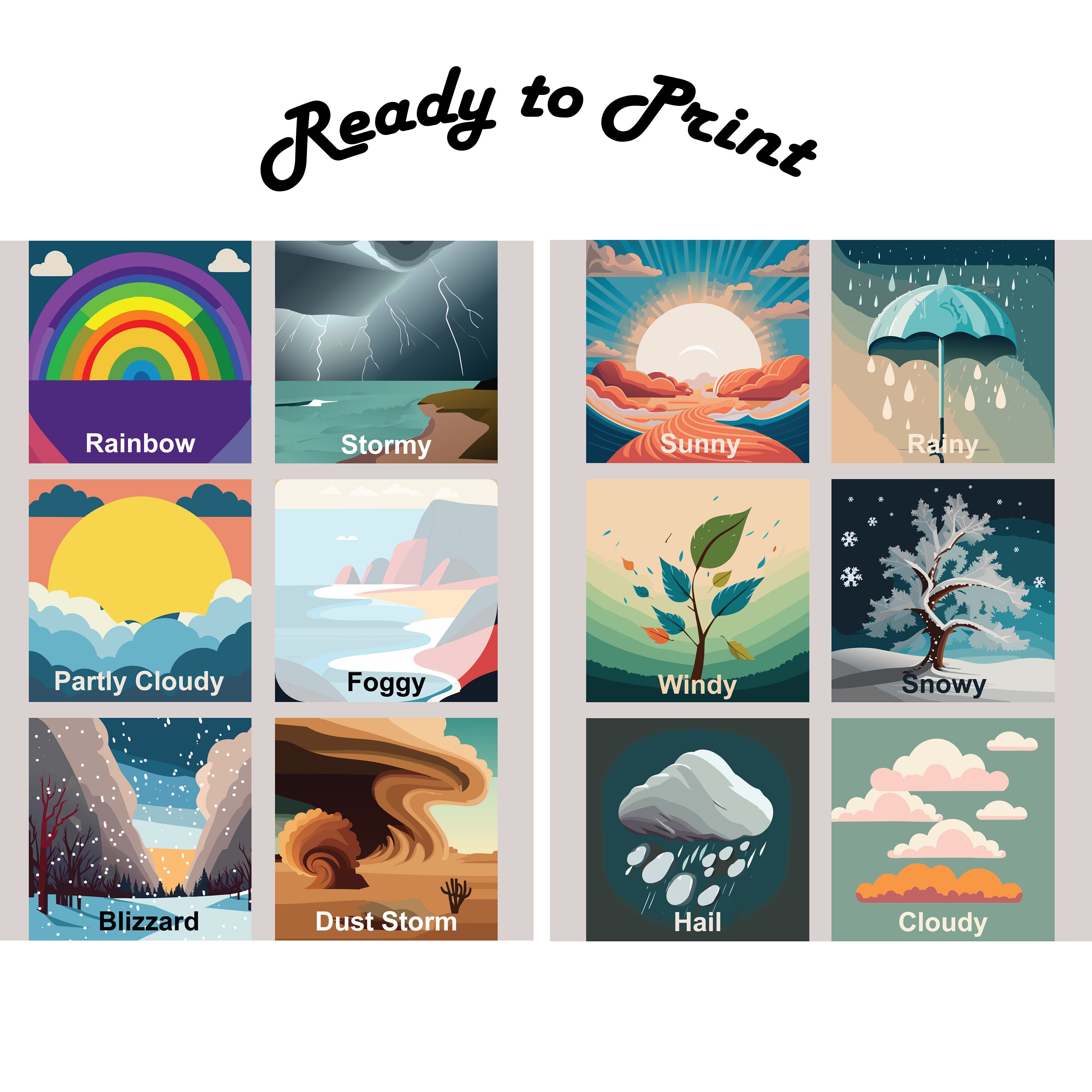 Educational Weather Chart, Whats the Weather, Learn the Weather ...