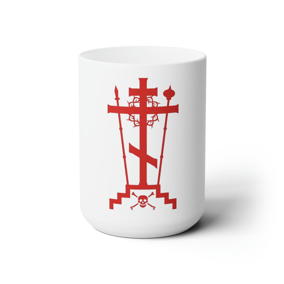 Orthodox Schema Cross red on White Ceramic Mug 15oz - Etsy