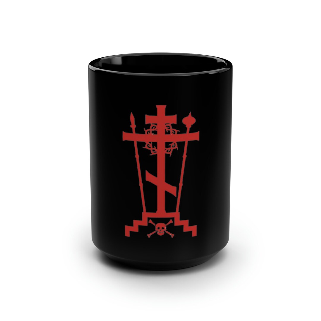 Orthodox Schema Cross (red) on Black Mug, 15oz - Etsy