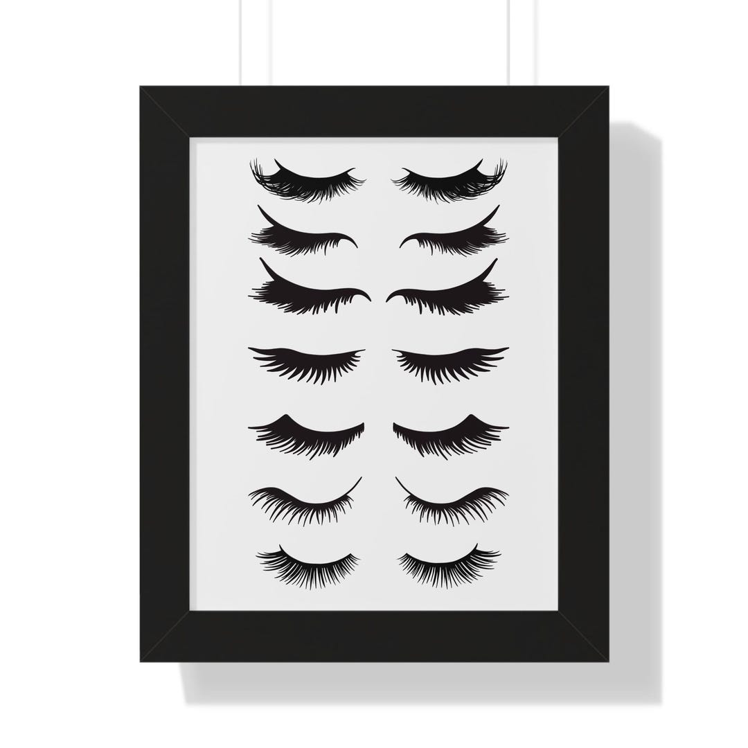 Eyelash Extension Styles Chart Lash Technician Decor Makeup Artist Wall ...