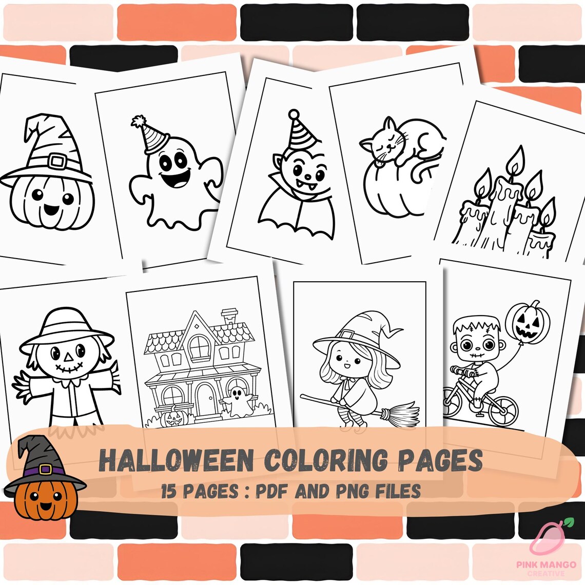 Simple Halloween Coloring Pages - Big, Bold, Easy Printable PDF, PNG ...