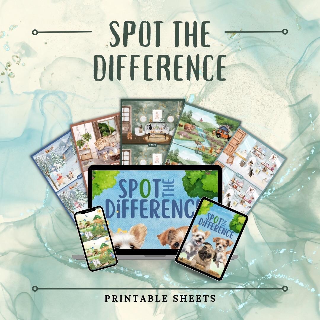 Spot the Difference Activity Book for Kids | Fun & Engaging Printable ...