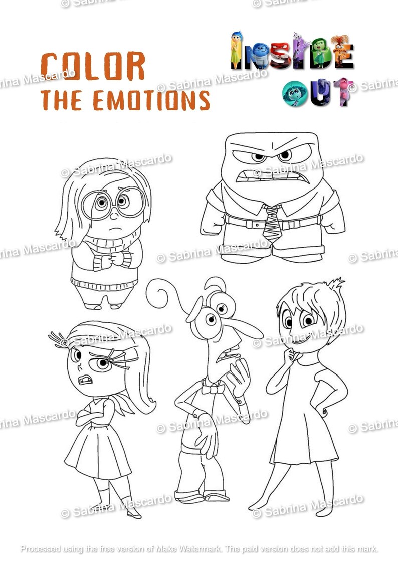 Inside Out Kids Workbook Activity Sheets Printable Sheets Instant ...