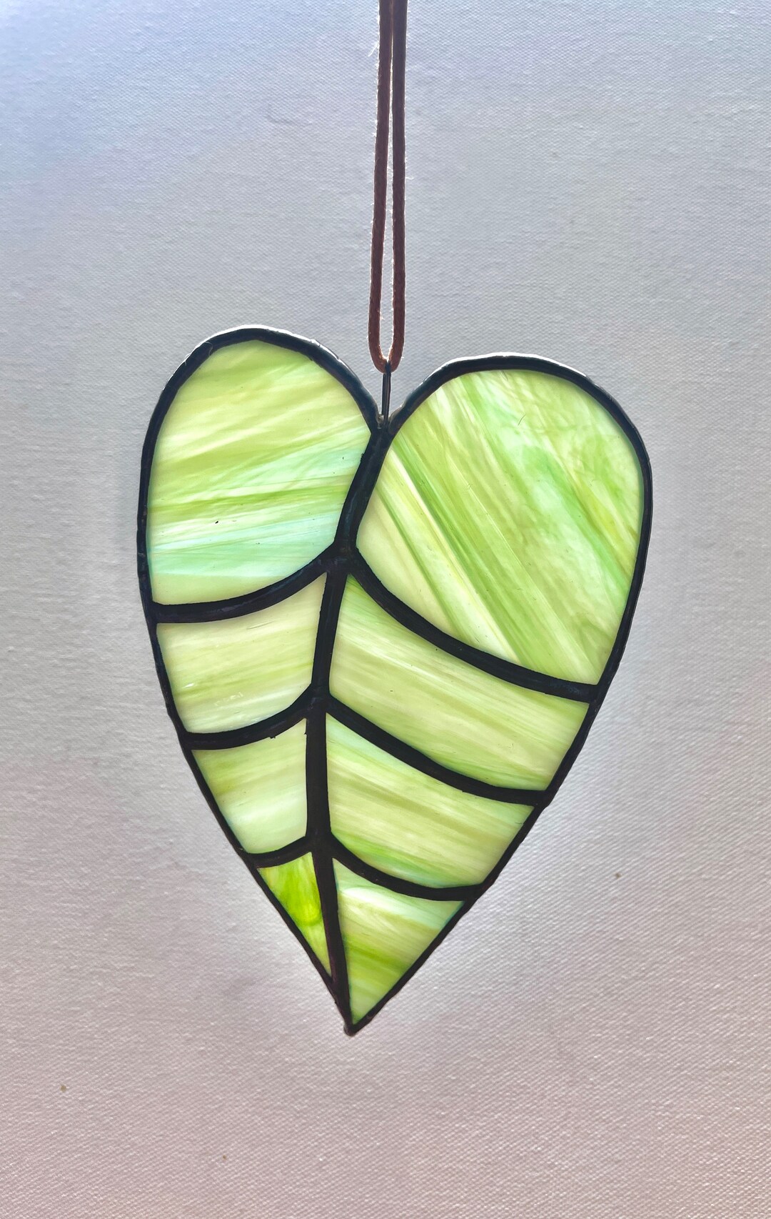 Philodendron Plant Leaf Stained Glass Sun Catcher - Etsy