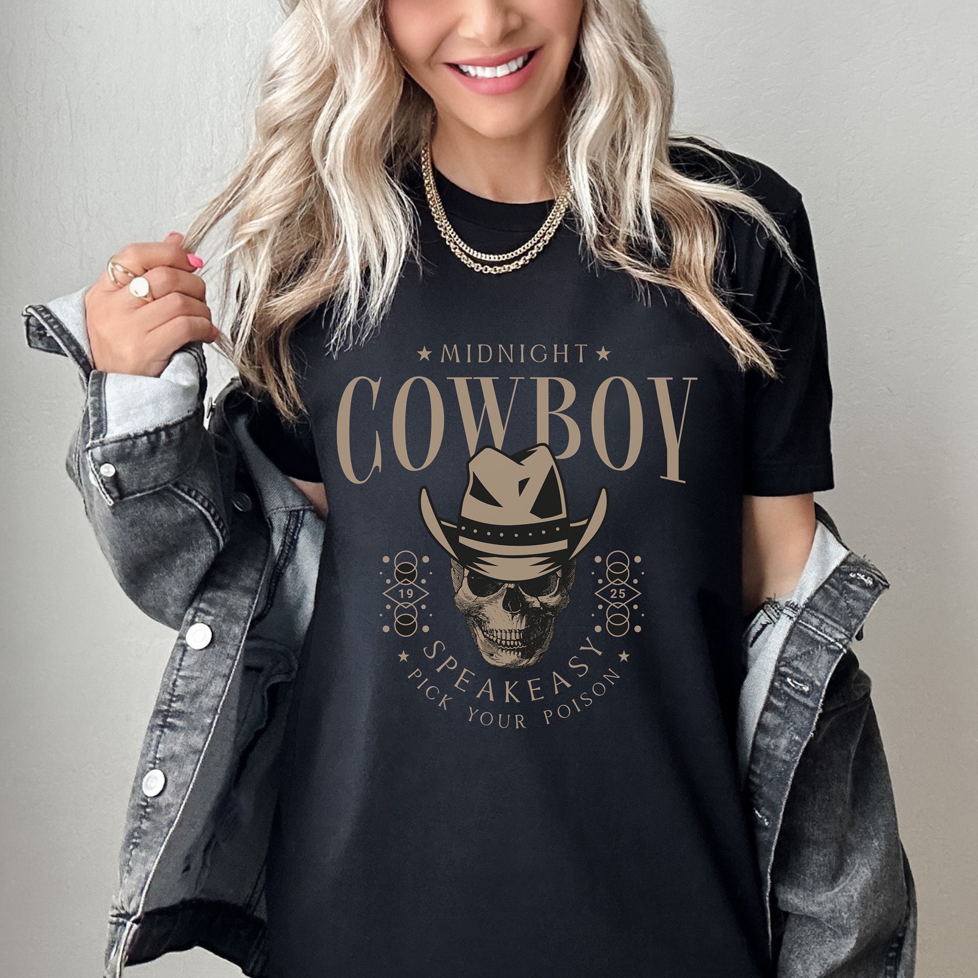 Midnight Cowboy Tshirt Gift for Her Western Shirt for Women Rodeo Shirt ...