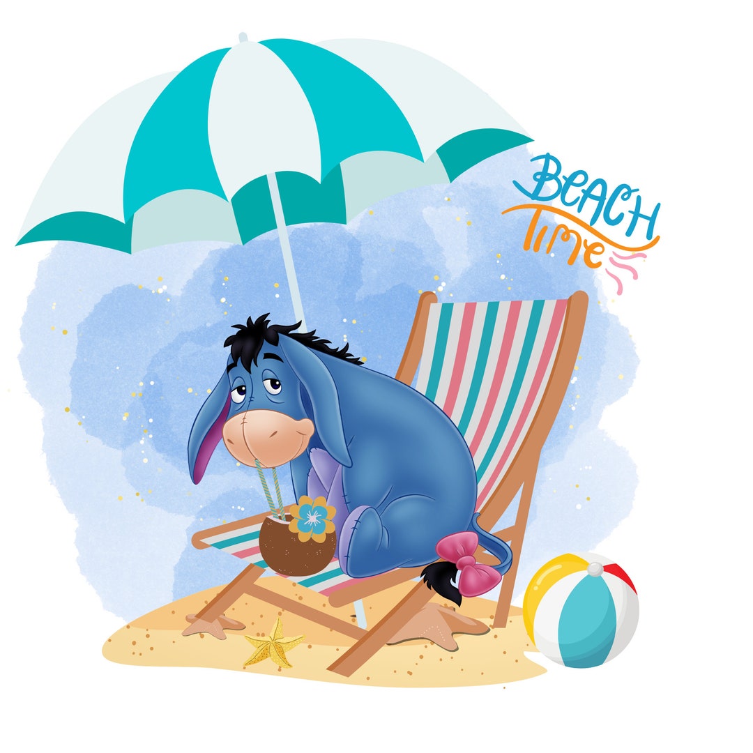 Winnie the Pooh Eeyore Png Design, Eeyore Png Clipart, Eeyore Summer ...