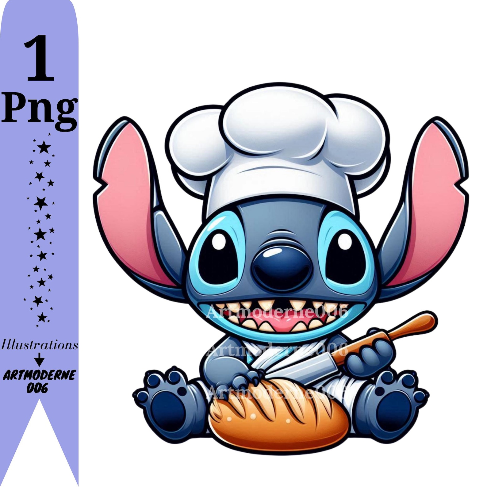 Imágenes prediseñadas de Stitch, disfraz de chef de Stitch, cocinero de ...