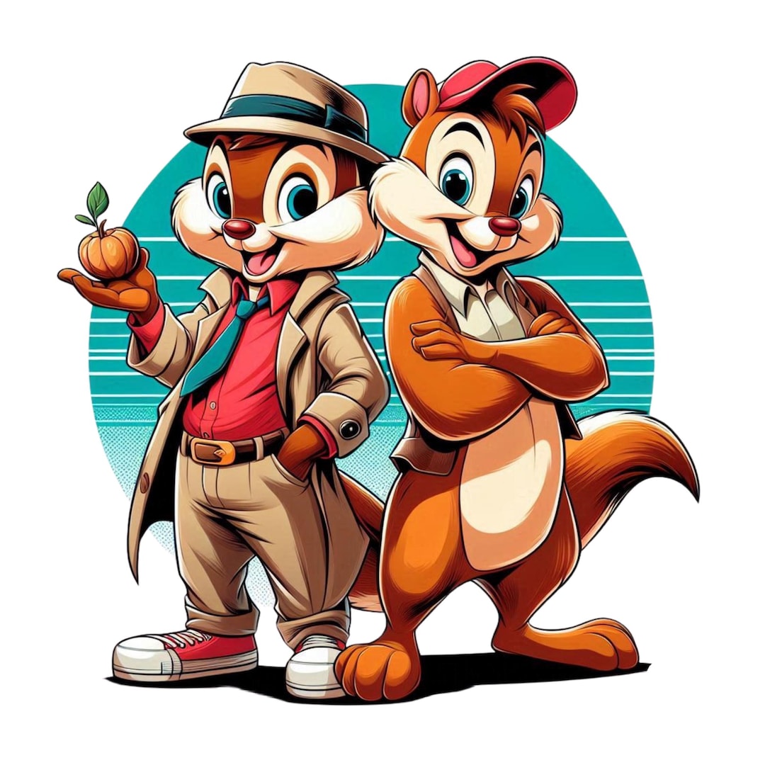 Chip and Dale Png Clipart, Chip Amd Dale Round Design, Cute Squirrel ...