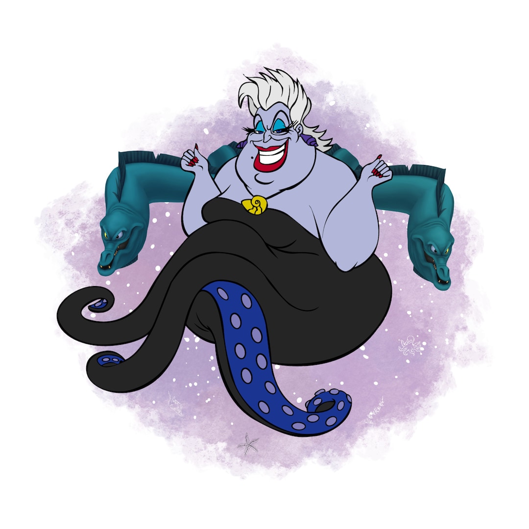Ursula Watercolor Backround, Ursula Png Clipart, Jetsam and Flotsam ...