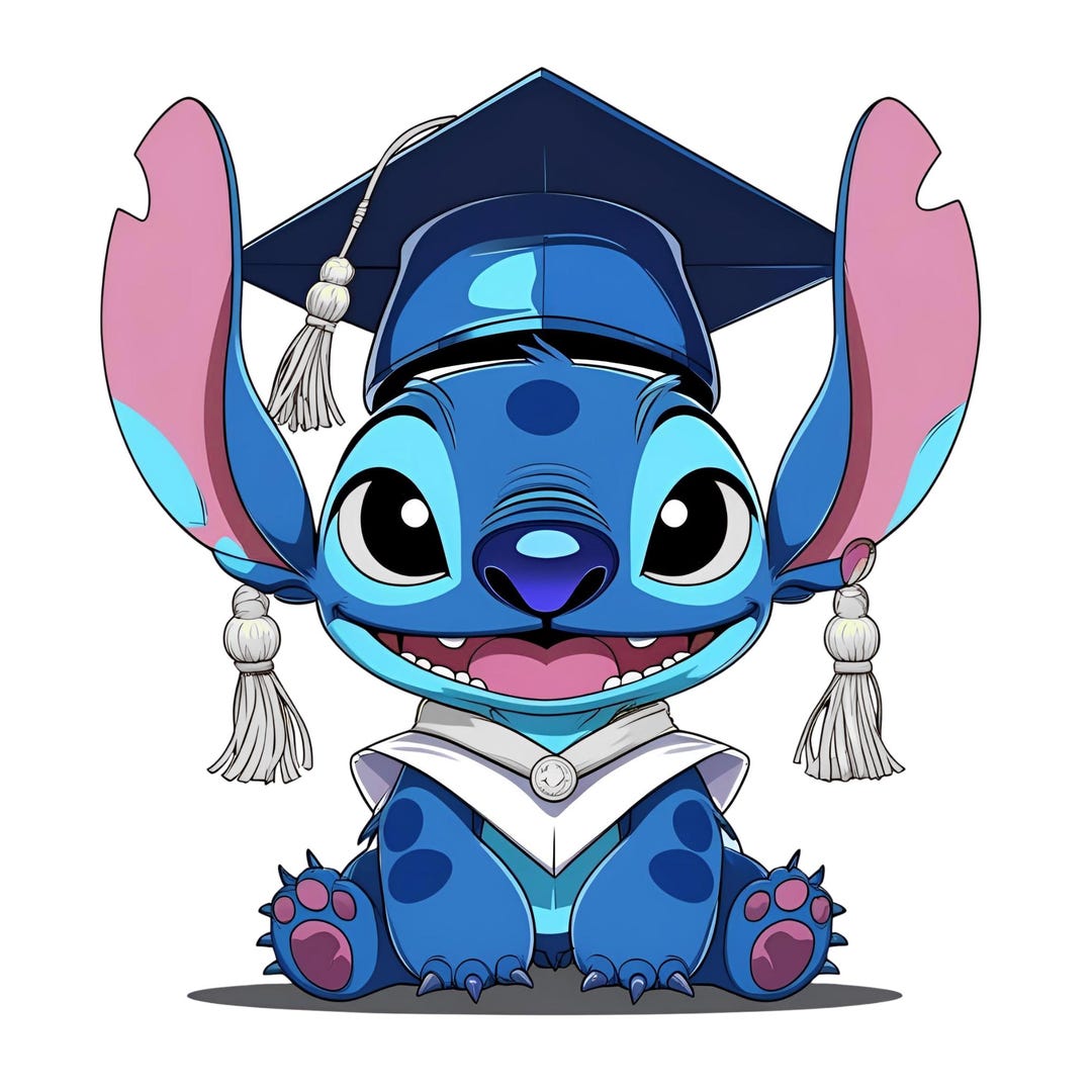 Stitch Graduation Design, Stitch Png Clipart, Stitch Student, Lilo and ...