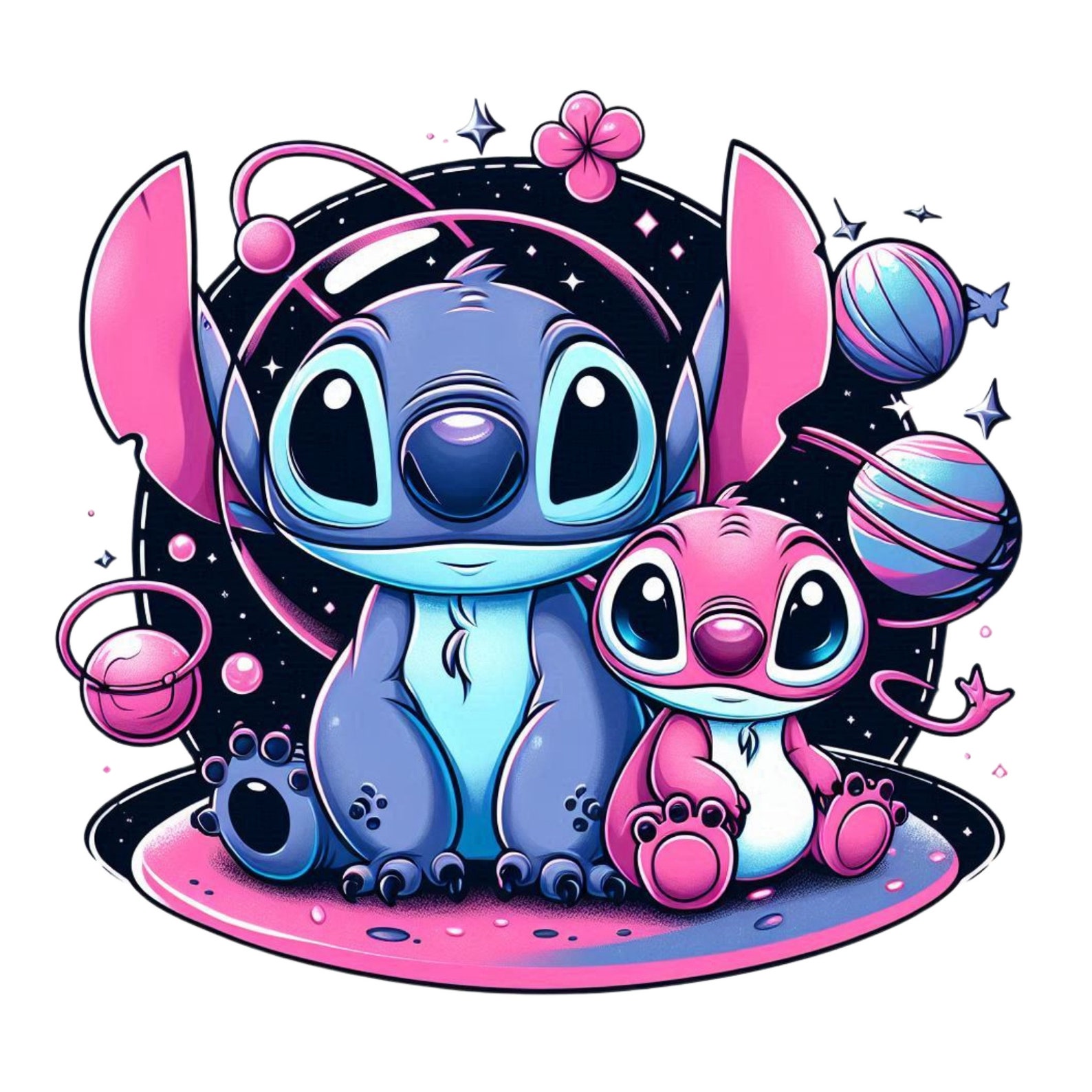 Stitch and Angel Png Clipart, Stitch Astronaut Design, Stitch in Space ...