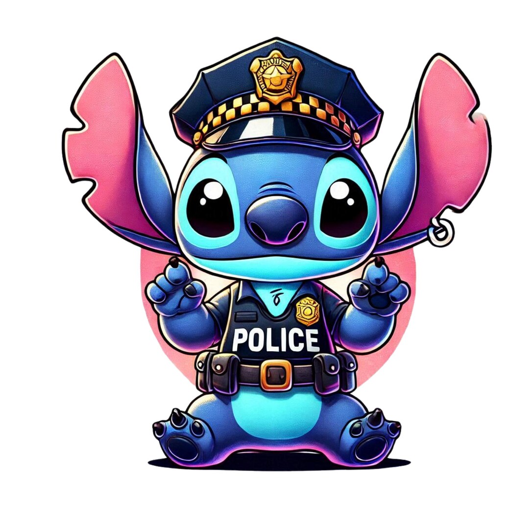 Stitch Police Design, Stitch Png Clipart, Stitch Job, Stitch Police ...