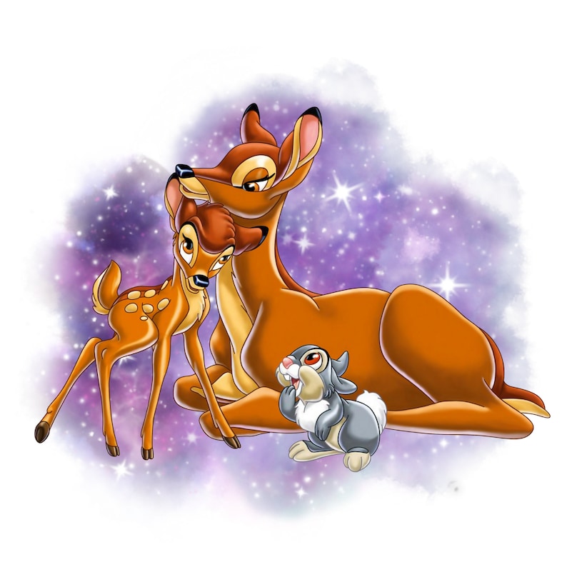 Bambi Watercolour Background, Bambi Family Png Clipart, Bambi Png ...