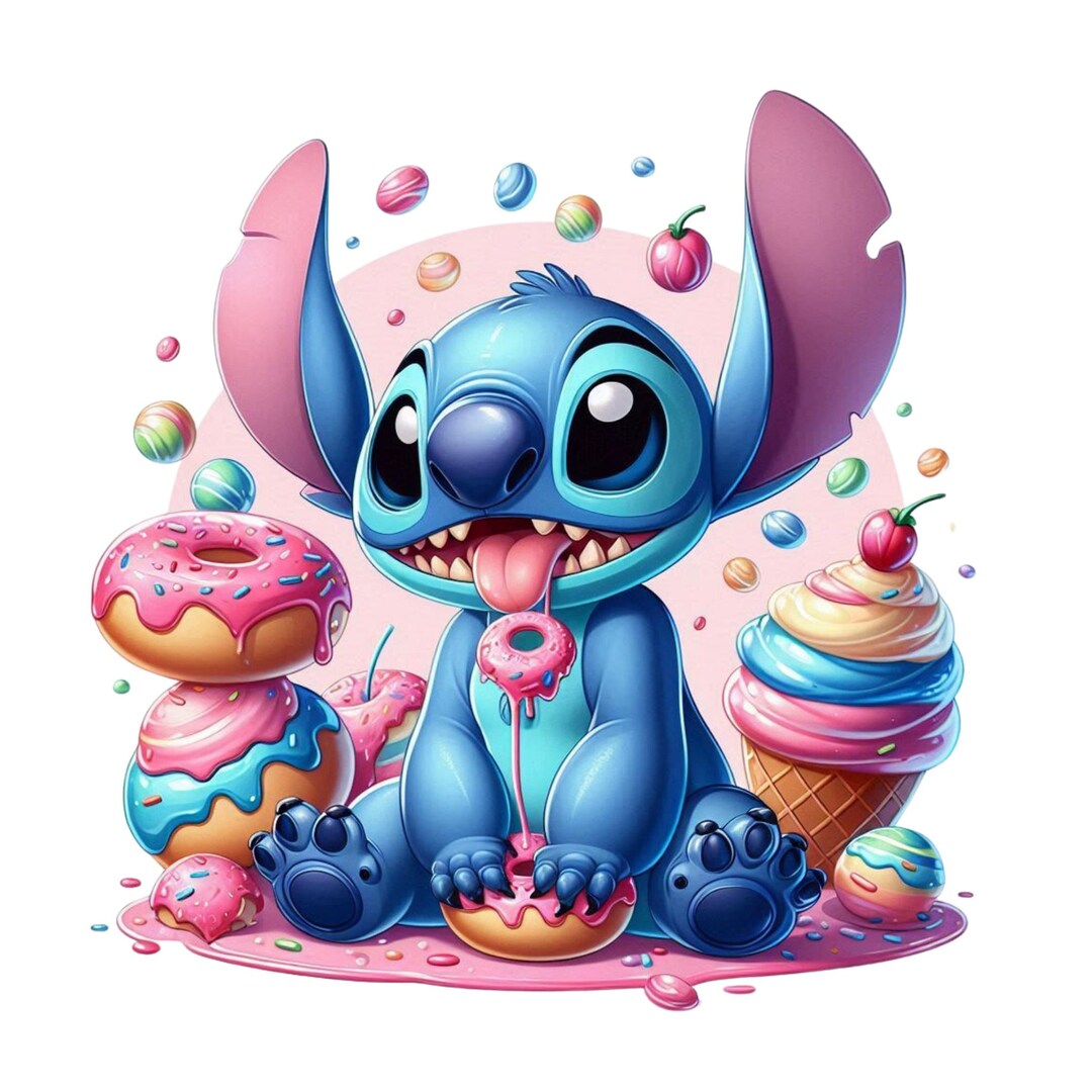 Stitch Png Clipart, Stitch Donut Design, Stitch Ice Cream, Lilo and ...
