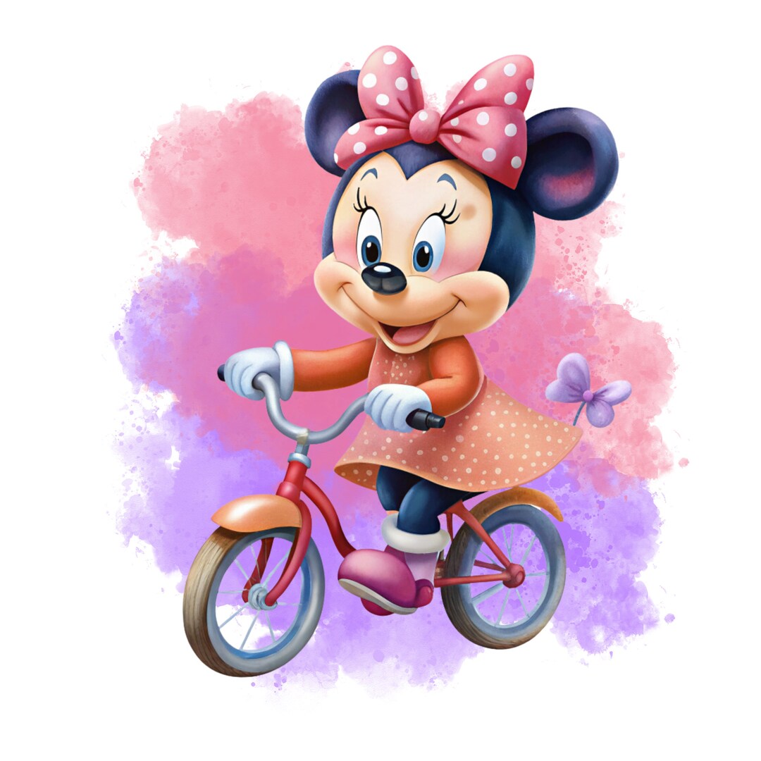 Minnie Mouse Png Clipart, Minnie Mouse Bicycle Design, Minnie Birthday ...