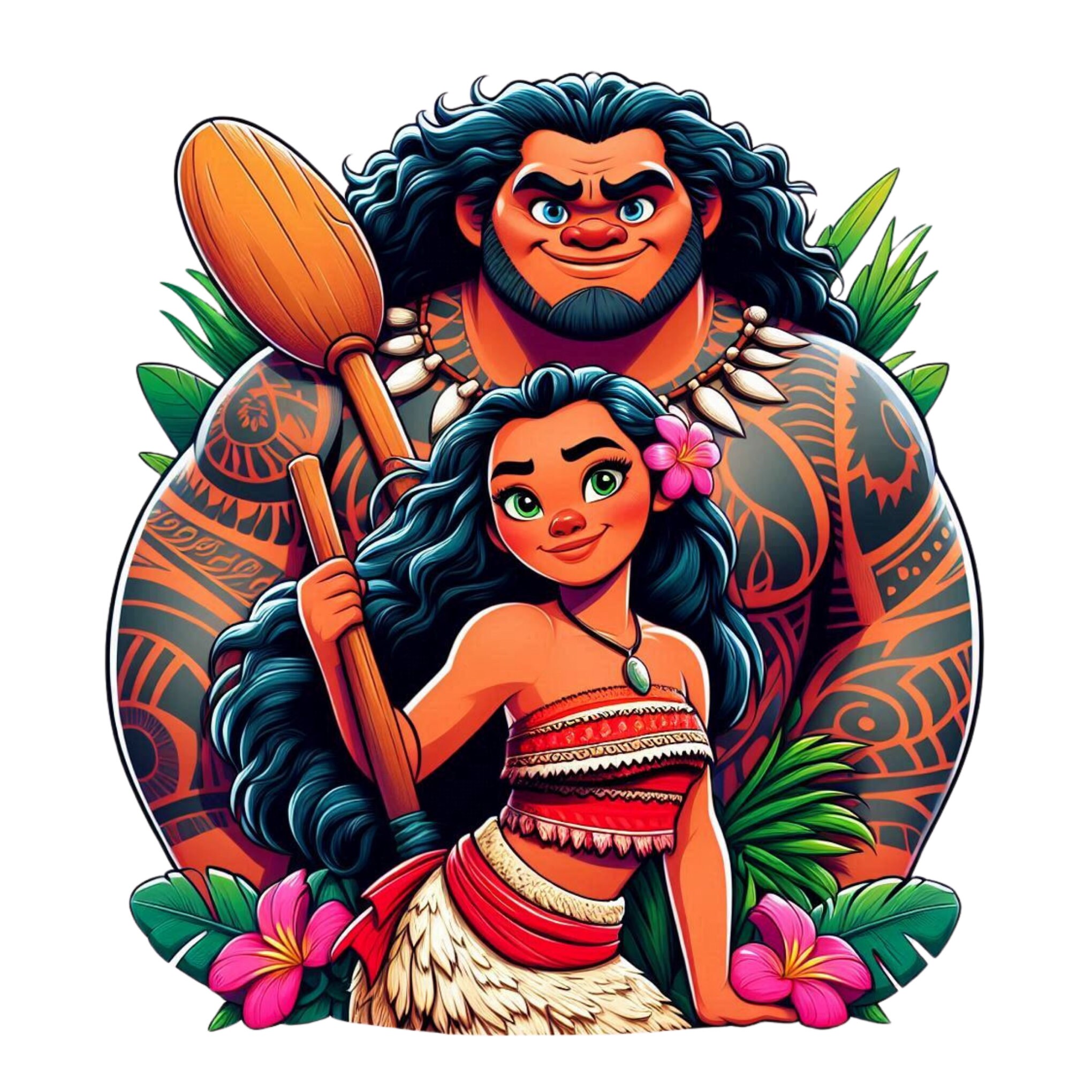 Moana and Maui Png Clipart, Princess Moana Png, Maui Png, Instant ...