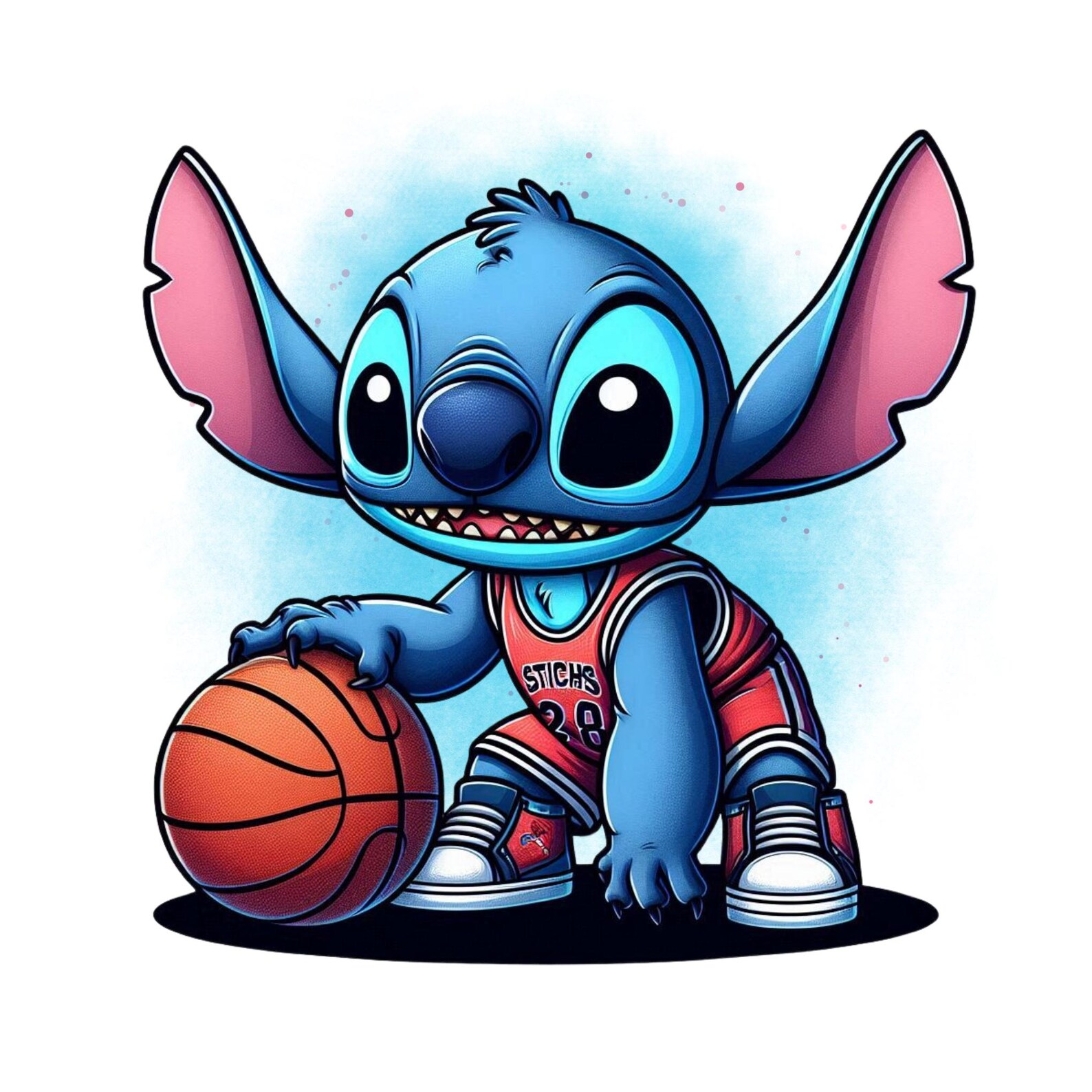 Stitch Basketball Player, Stitch Png Clipart, Stitch Sport Design, Lilo ...