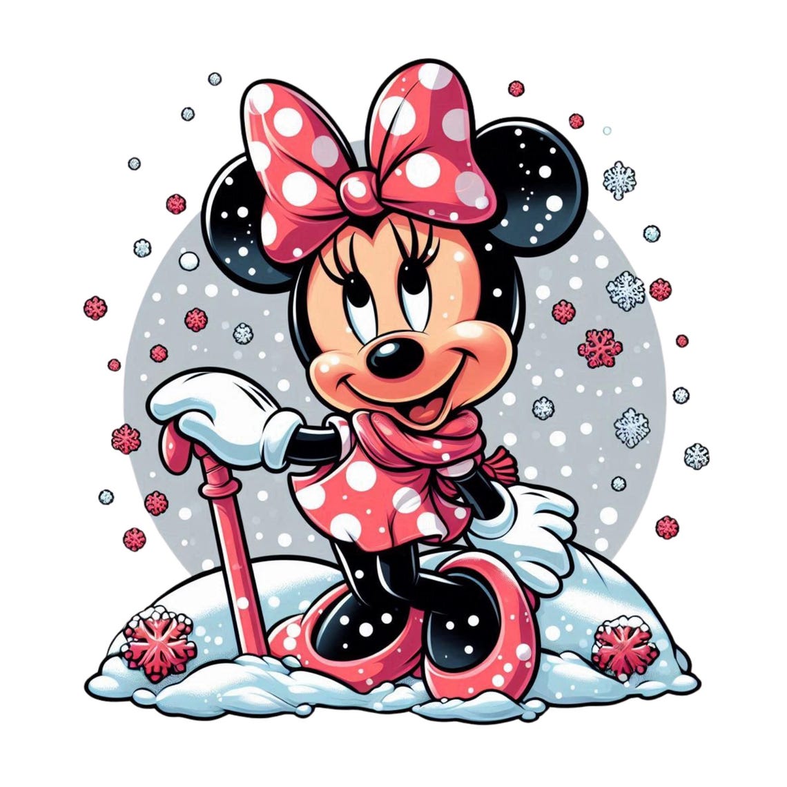 Minnie Mouse Png Clipart, Minnie Mouse Snow Design, Cute Minnie Mouse ...