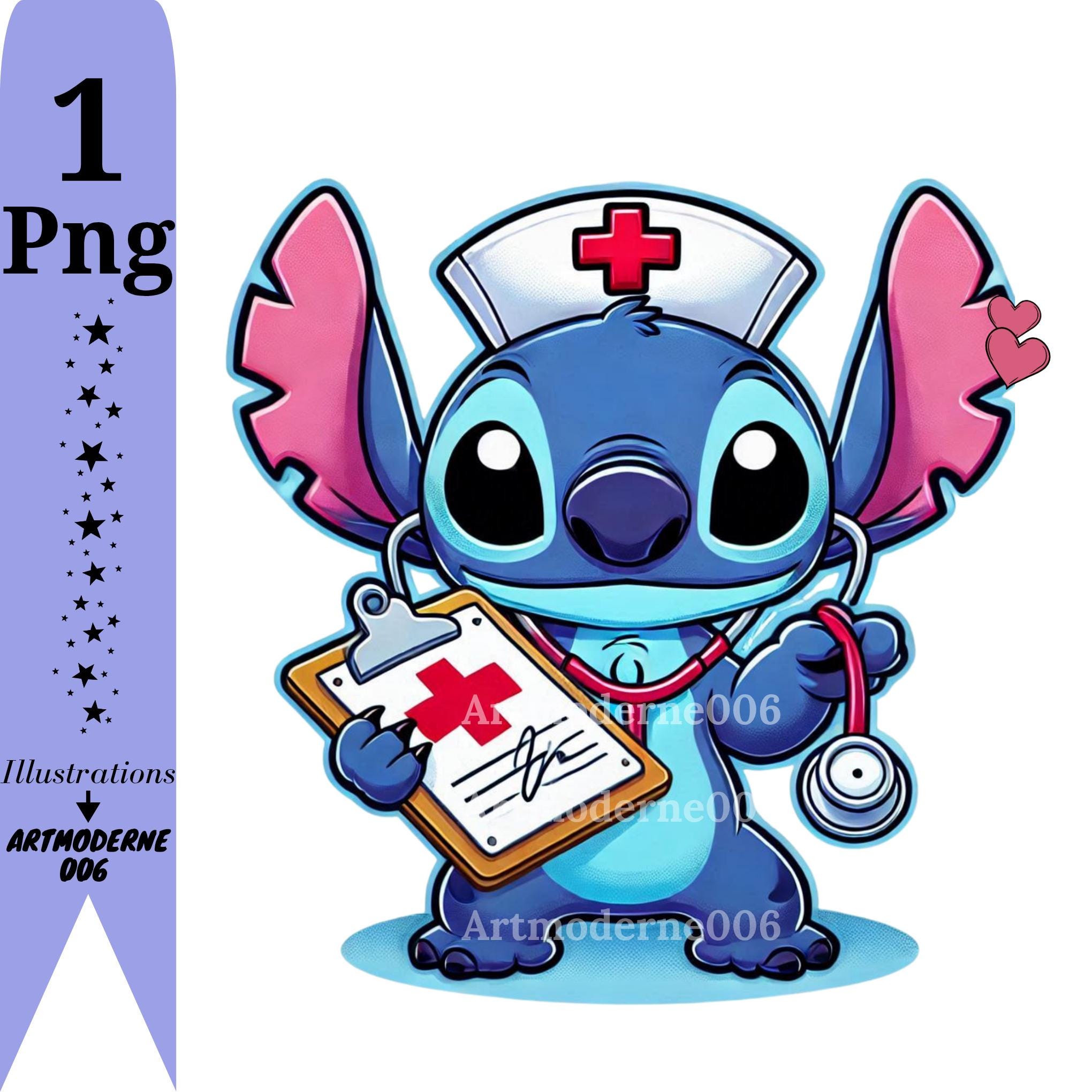 Stitch Nurse Design, Stitch Png Clipart, Stitch Job, Nurse Stitch, Lilo ...