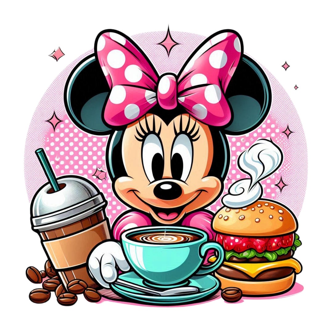 Minnie Mouse Png Clipart, Minnie Mouse Coffee, Minnie Mouse Eat ...