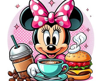 Minnie Mouse Png Clipart, Minnie Mouse Coffee, Minnie Coffee Love ...