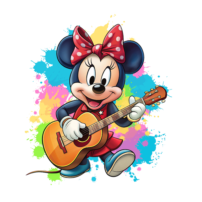 Minnie Mouse Watercolor Background, Minnie Mouse Png Clipart, Minnie ...