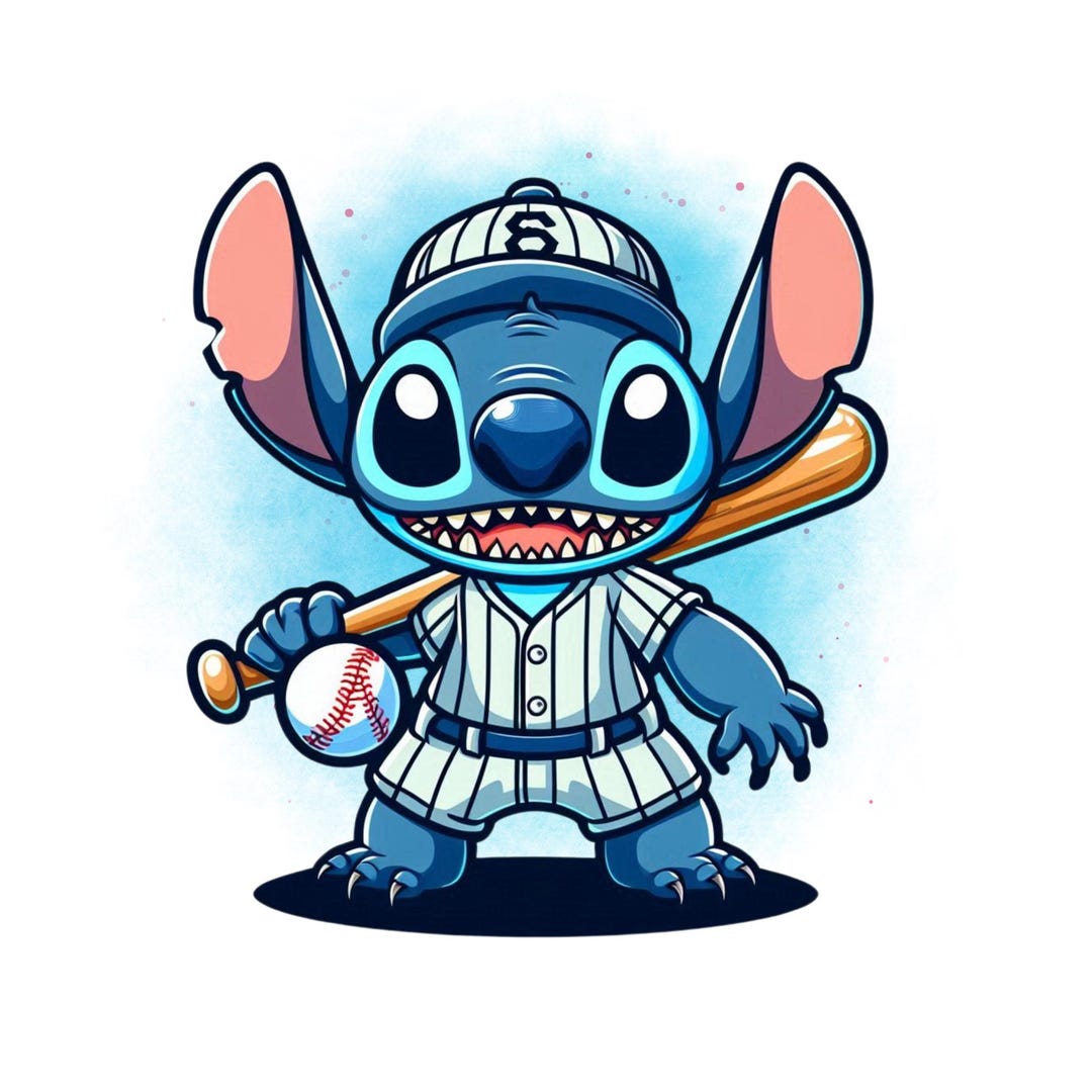 Stitch Baseball Player, Stitch Png Clipart, Stitch Sport, Lilo and ...