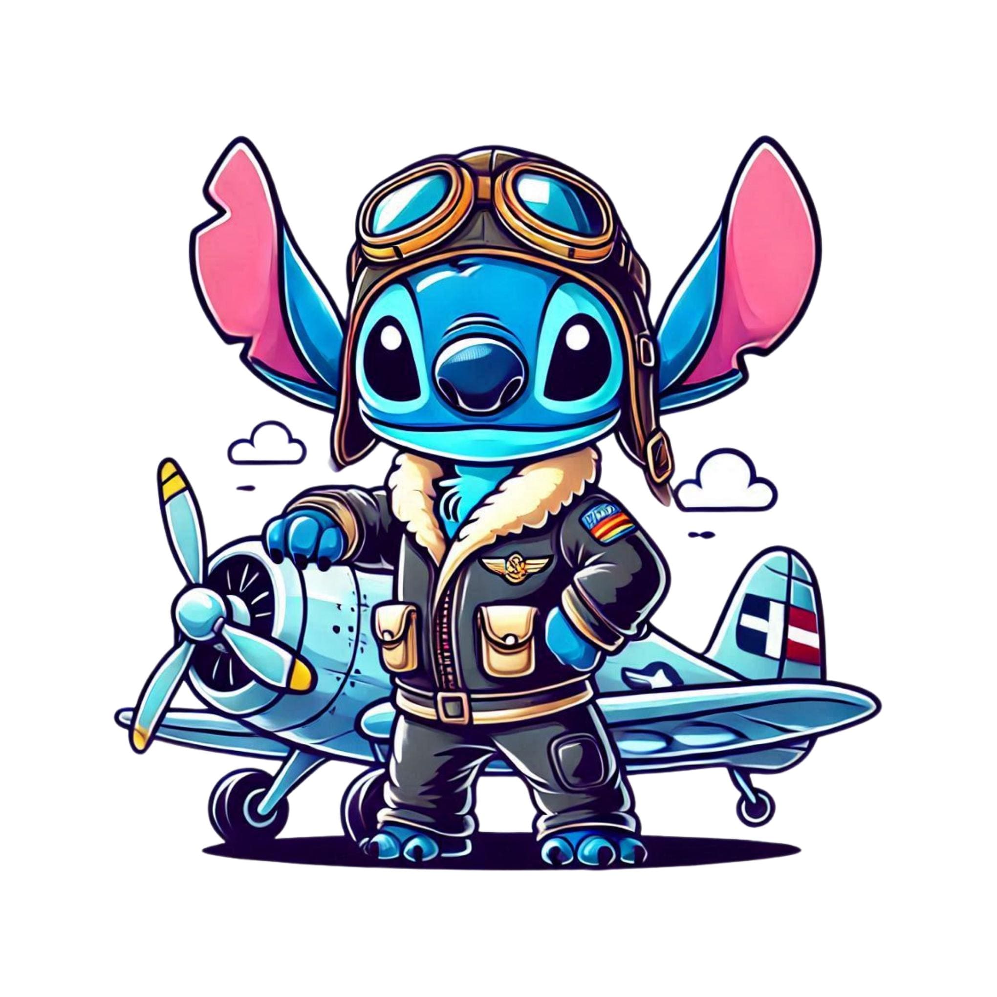 Stitch Pilot Design, Stitch Png Clipart, Stitch Job, Stitch Plane, Lilo ...