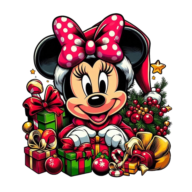 Minnie Mouse Christmas Design, Minnie Mouse Png Clipart, Minnie ...