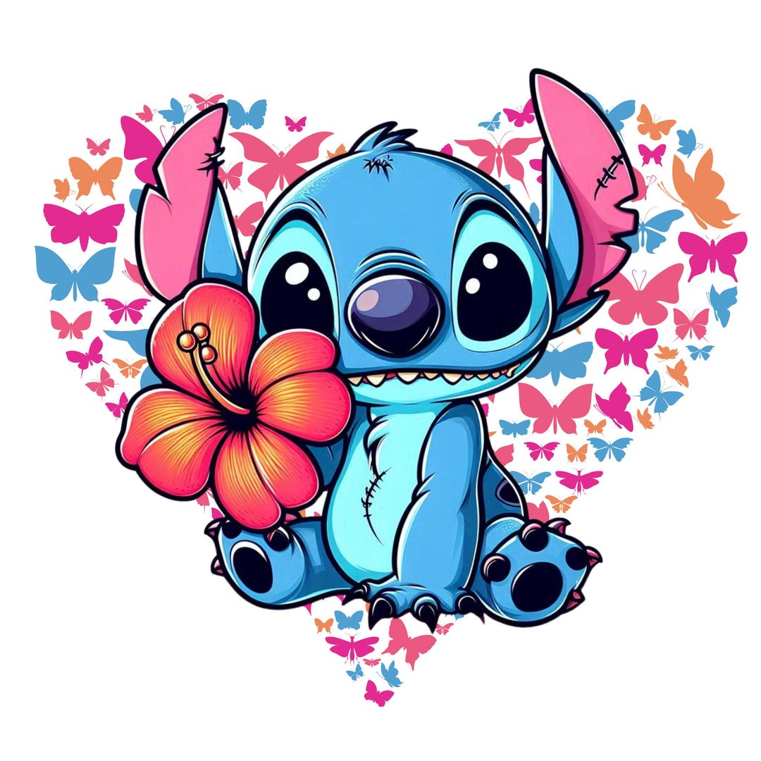 Stitch Png Clipart, Stitch Love Design, Stitch Butterfly, Lilo and ...