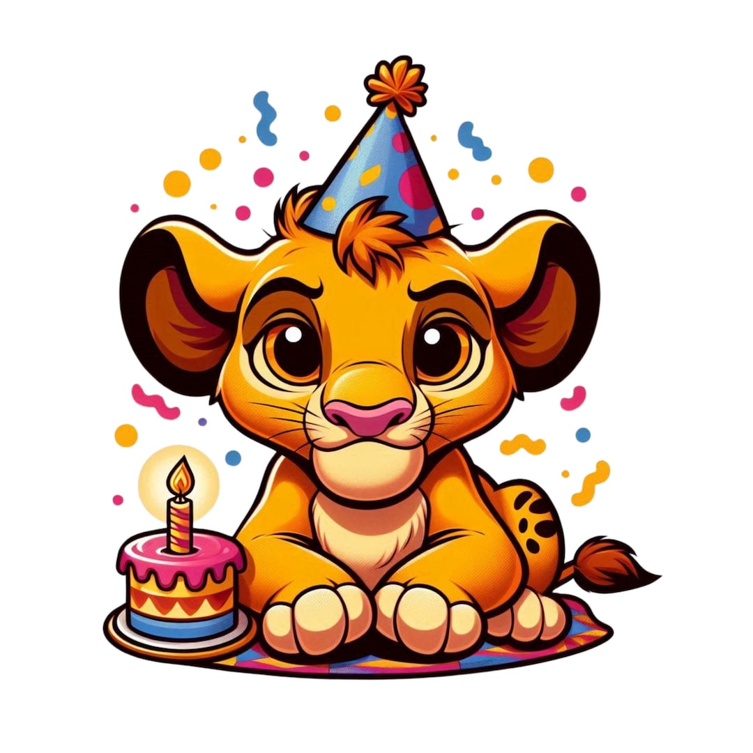 Simba Birthday Design, Simba Png Clipart, Cute Simba Png, Lion King ...