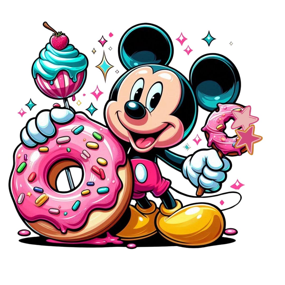 Mickey Mouse Png Clipart, Mickey Mouse Donut, Mickey Mouse Sweet ...