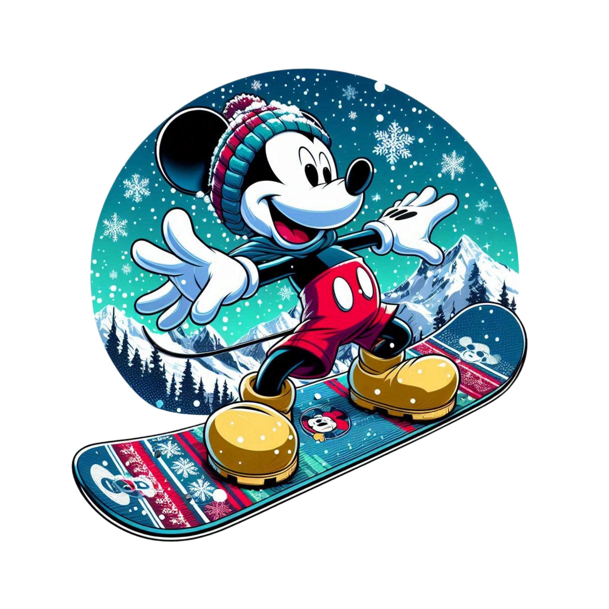 Mickey Mouse Snowboard, Mickey Mouse Png Clipart, Mickey Mouse Winter ...