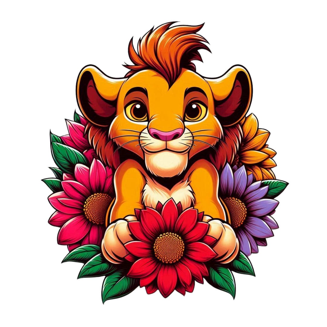 Simba Flowers Design, Simba Png Clipart, Lion King Simba, Cute Simba ...