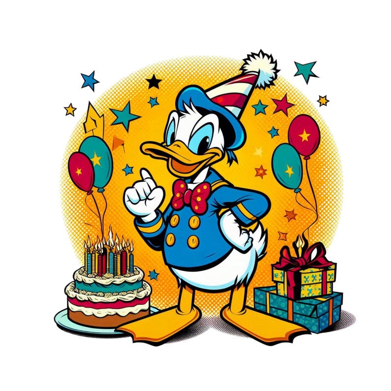 Donald Duck Birthday, Donald Duck Png Clipart, Instant Download - Etsy