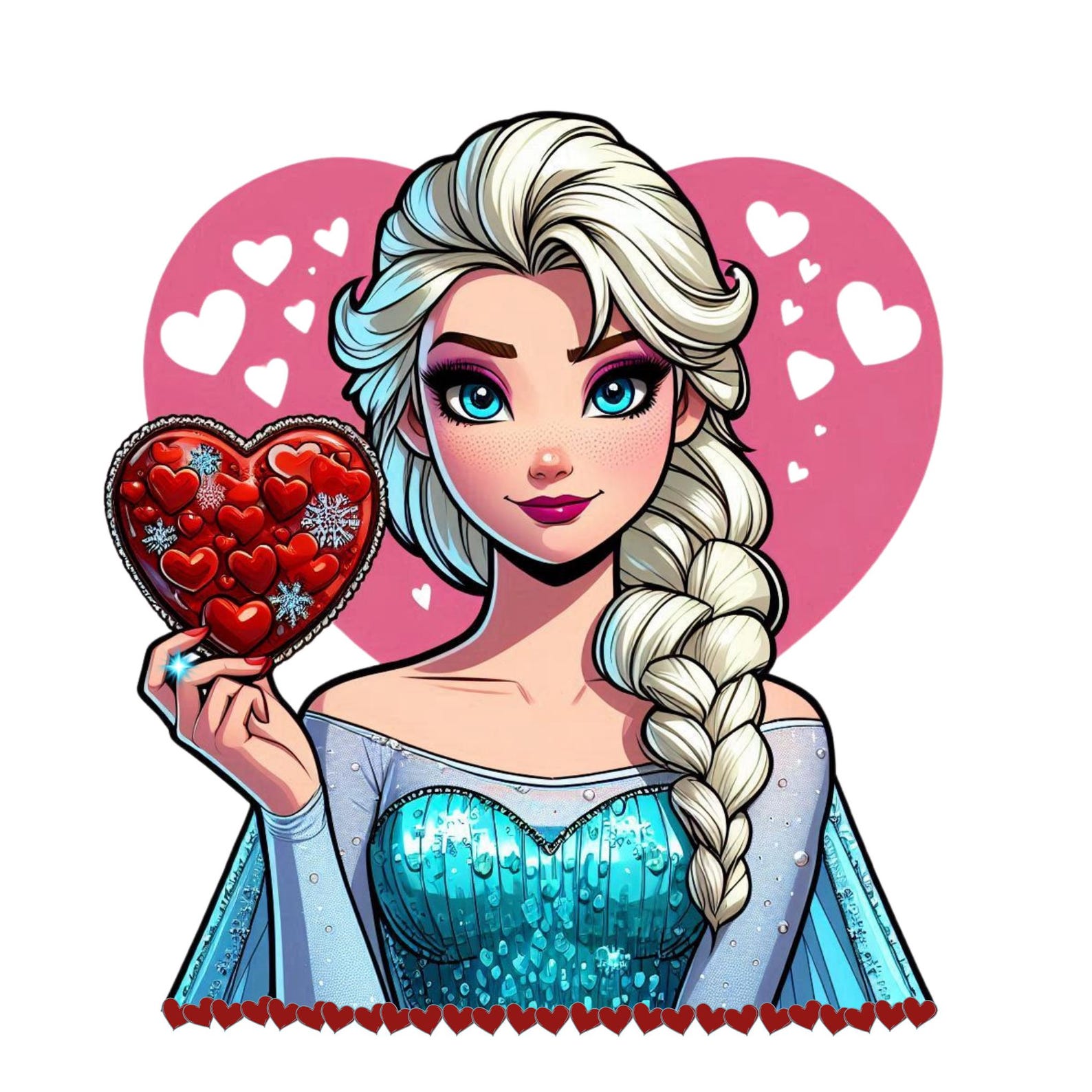 Princess Elsa Valentine's Day , Princess Elsa Png Clipart, Elsa Love ...