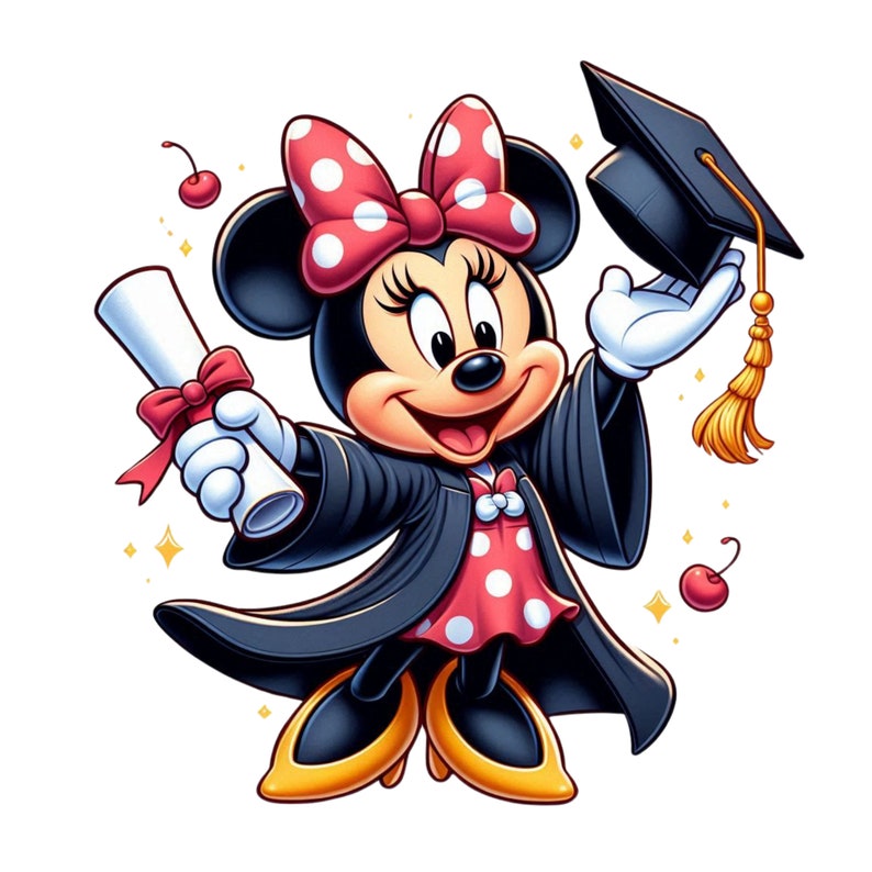 Minnie Mouse Graduation Design, Minnie Mouse Png Clipart, Minnie Mouse ...