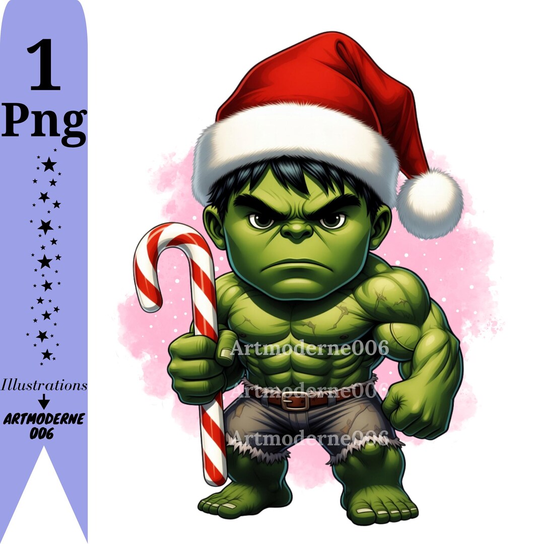 Hulk Png Clipart, Hulk Christmas Design, Super Hero, Hulk Noel, Cute ...