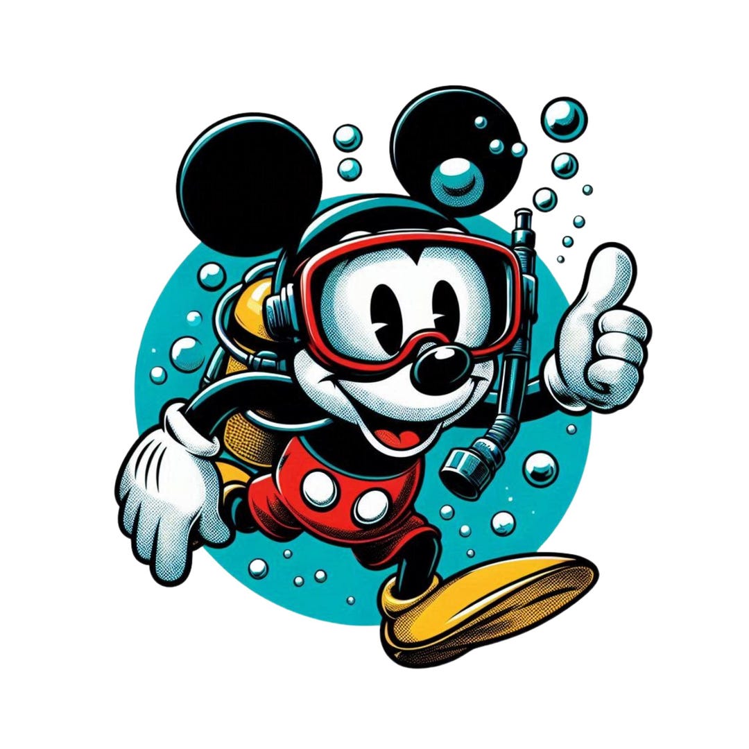 Mickey Mouse Png Clipart, Mickey Mouse Diver, Mickey Underwater ...