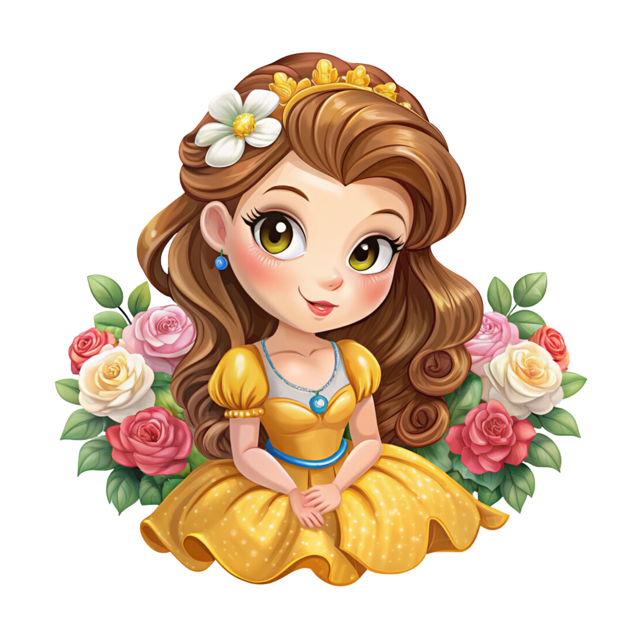Princess Belle Png Clipart,beauty and the Beast Png,princess Flower ...