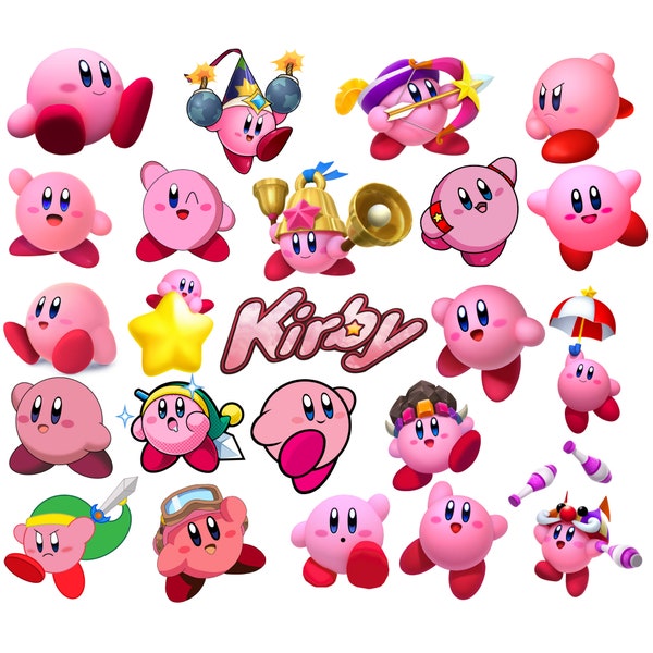 Kirby Characters Png - Etsy UK