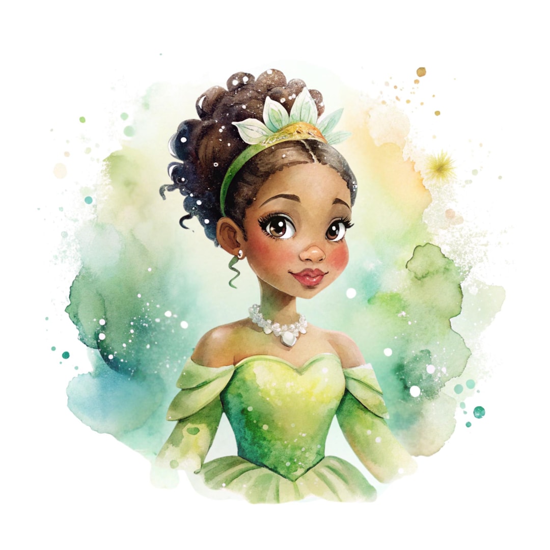 Princess Tiana Hand Drawn, the Princess and the Frog Png Clipart ...