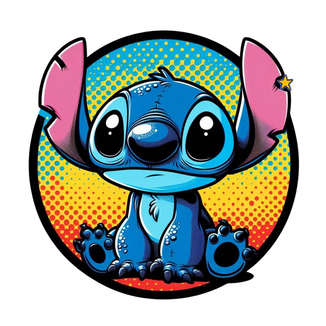 Stitch Png Clipart, Stitch Round Design, Cute Stitch Image, Lilo and ...