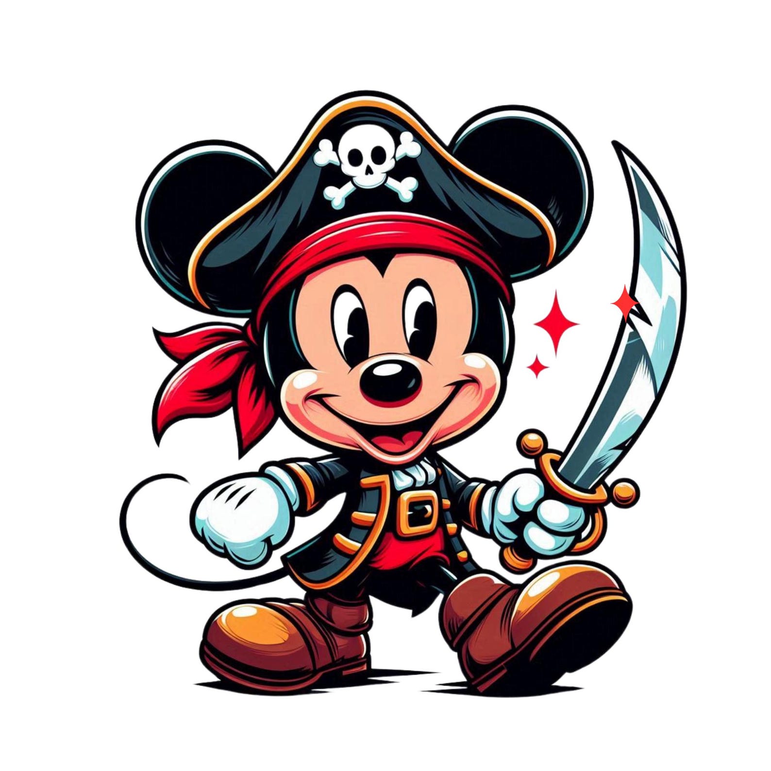Mickey Mouse Pirate, Mickey Mouse Png Clipart, Cute Mickey Mouse Image ...