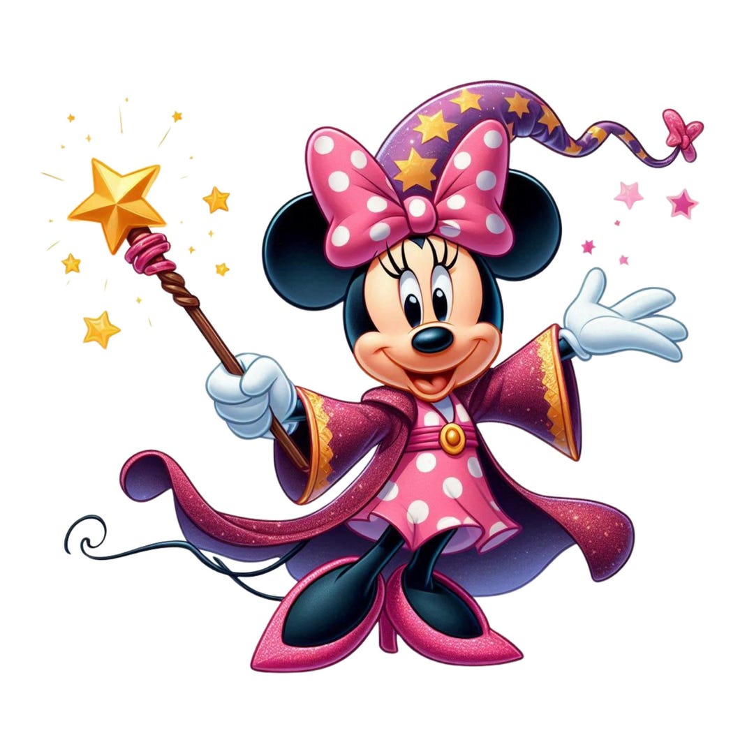 Minnie Mouse Wizard, Minnie Mouse Png Clipart, Magician Minnie Mouse ...
