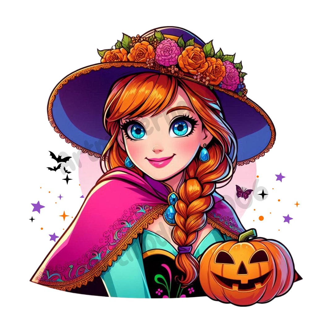 Princess Anna Png Clipart, Princess Anna Halloween Design, Frozen Anna ...
