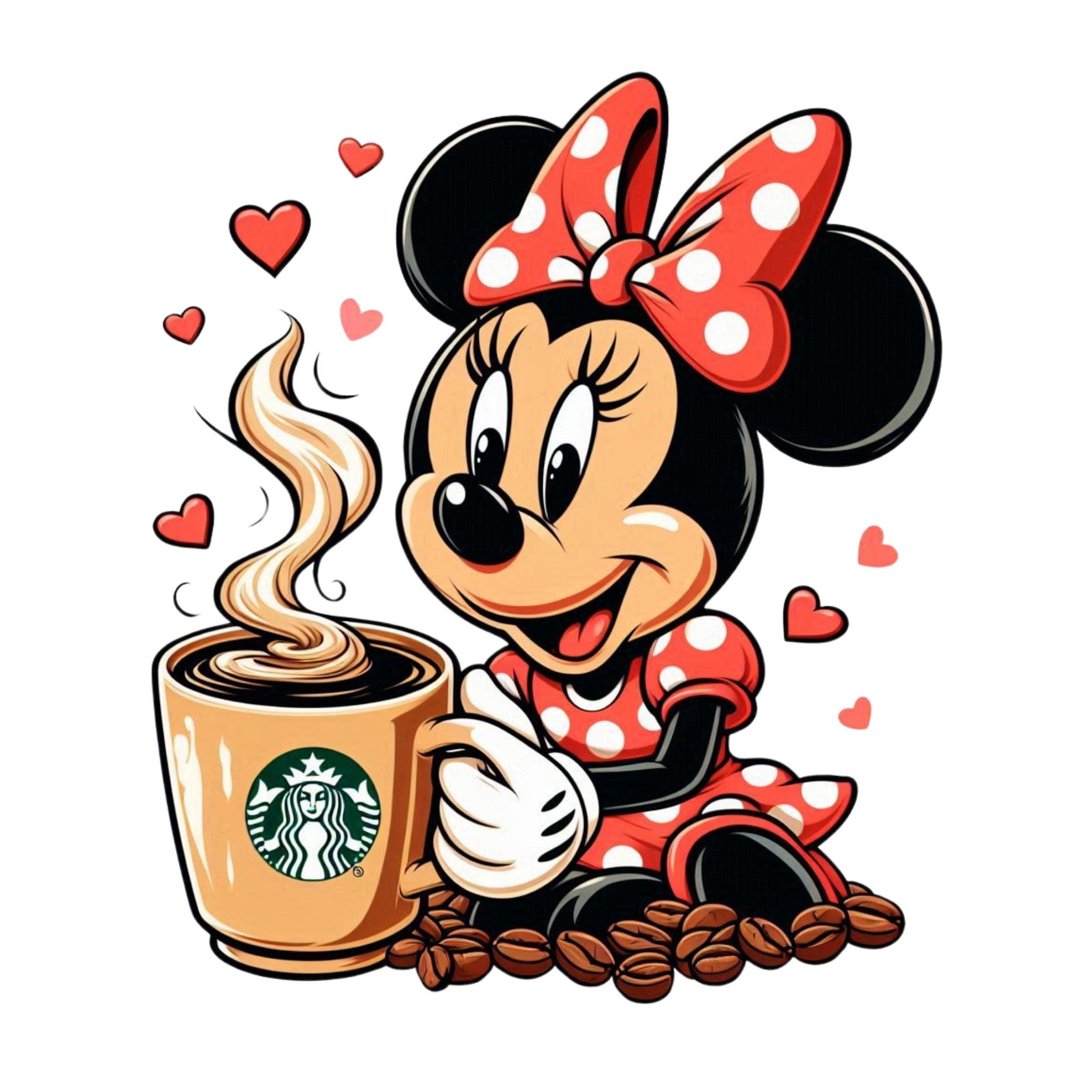 Minnie Mouse Coffee, Minnie Mouse Png Clipart, Cute Minnie Mouse ...
